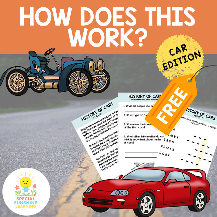 "Car Mechanics" Reading Passages & STEM Comprehension Activities FREEB ...