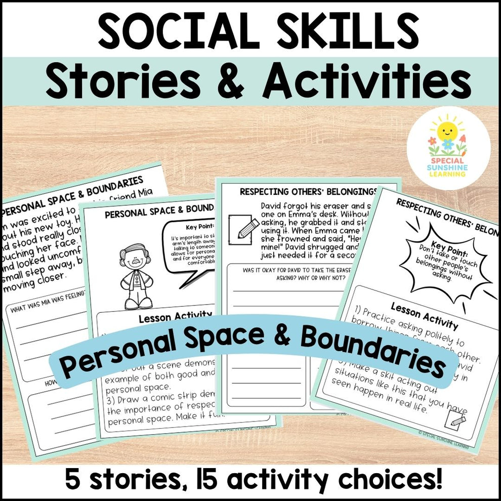 Social Skills Story & Activities: Personal Space and Boundaries ...