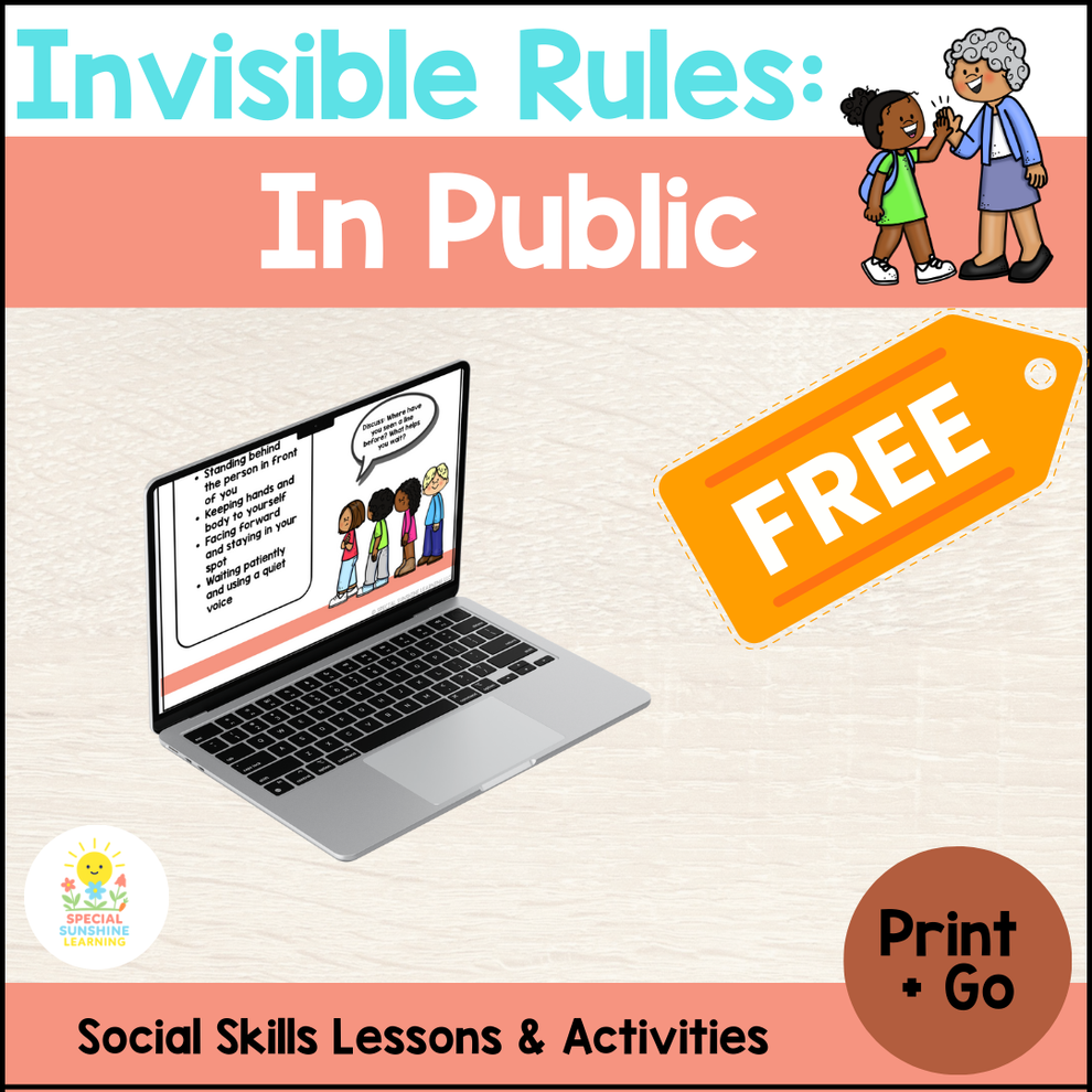 Invisible Rules in Public FREEBIE | Social Skills Lesson + Activities ...